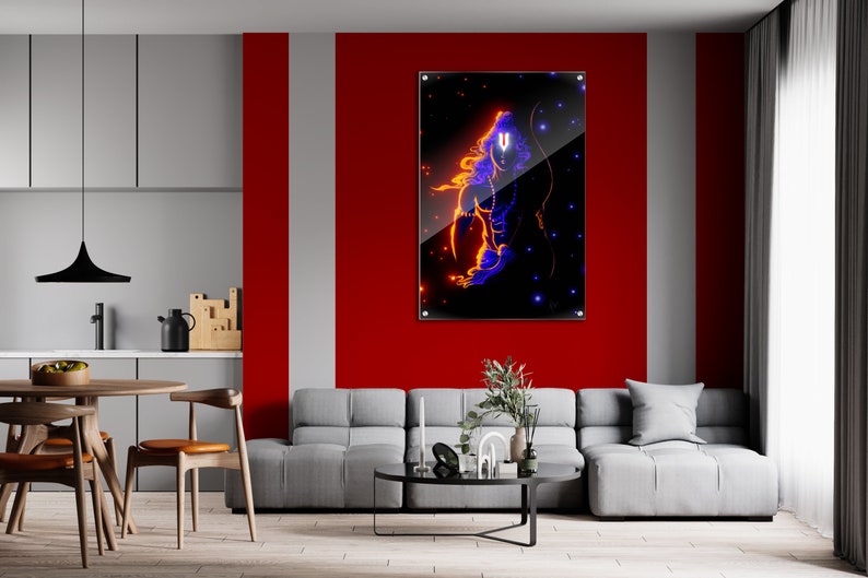 Lord Ram Painting on Acrylic Canvas, Lord Rama Acrylic Printed Wall Art ...