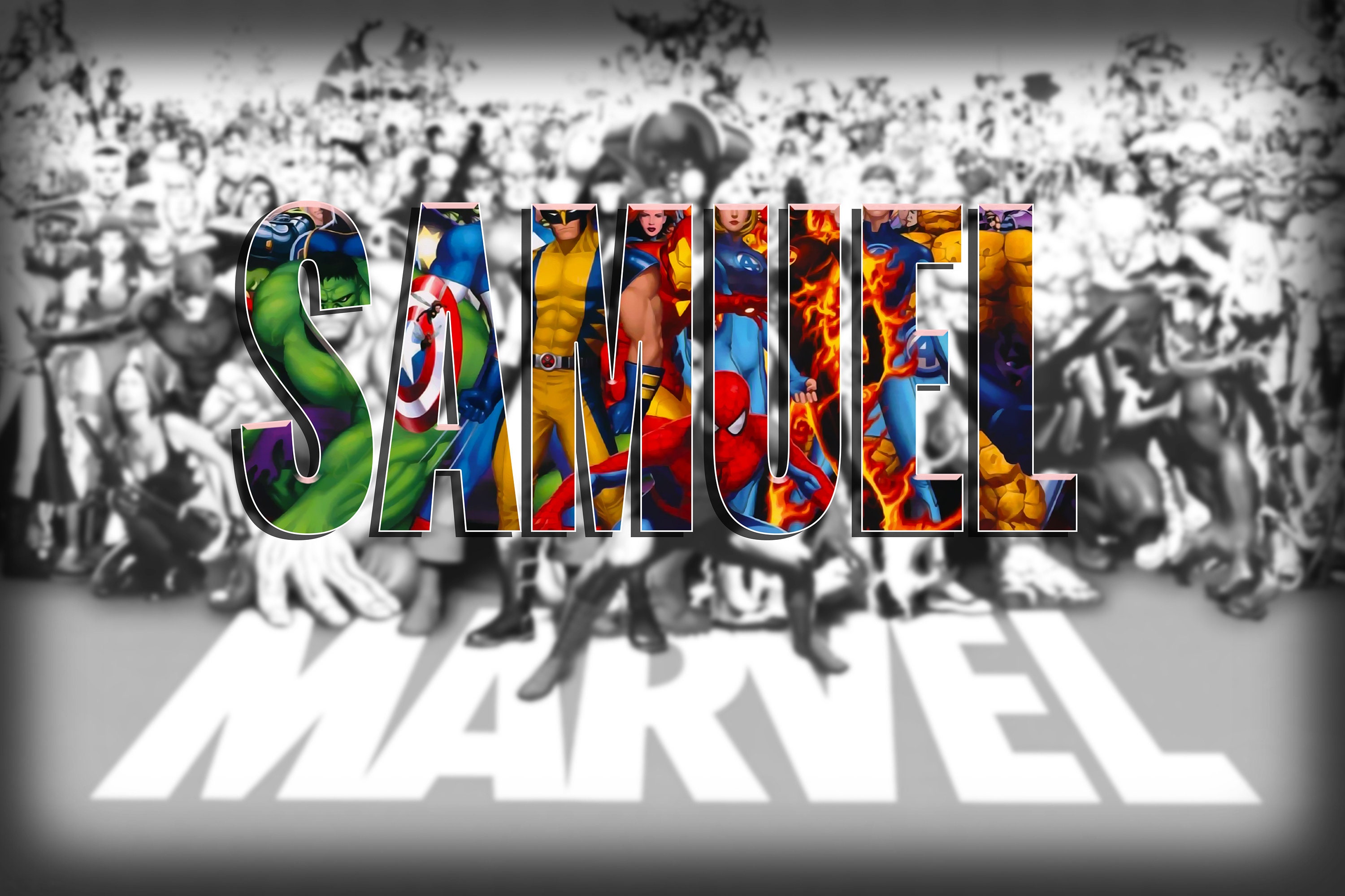 MARVEL NAME Customized Name Wall Art, Custom Name Art, Digital Name ...