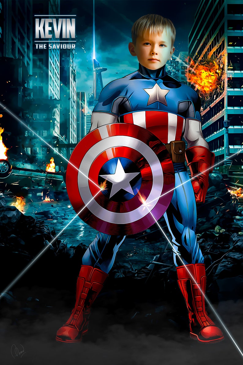 Superhero Portrait From Your Photo, Custom Family Superhero Portrait ...