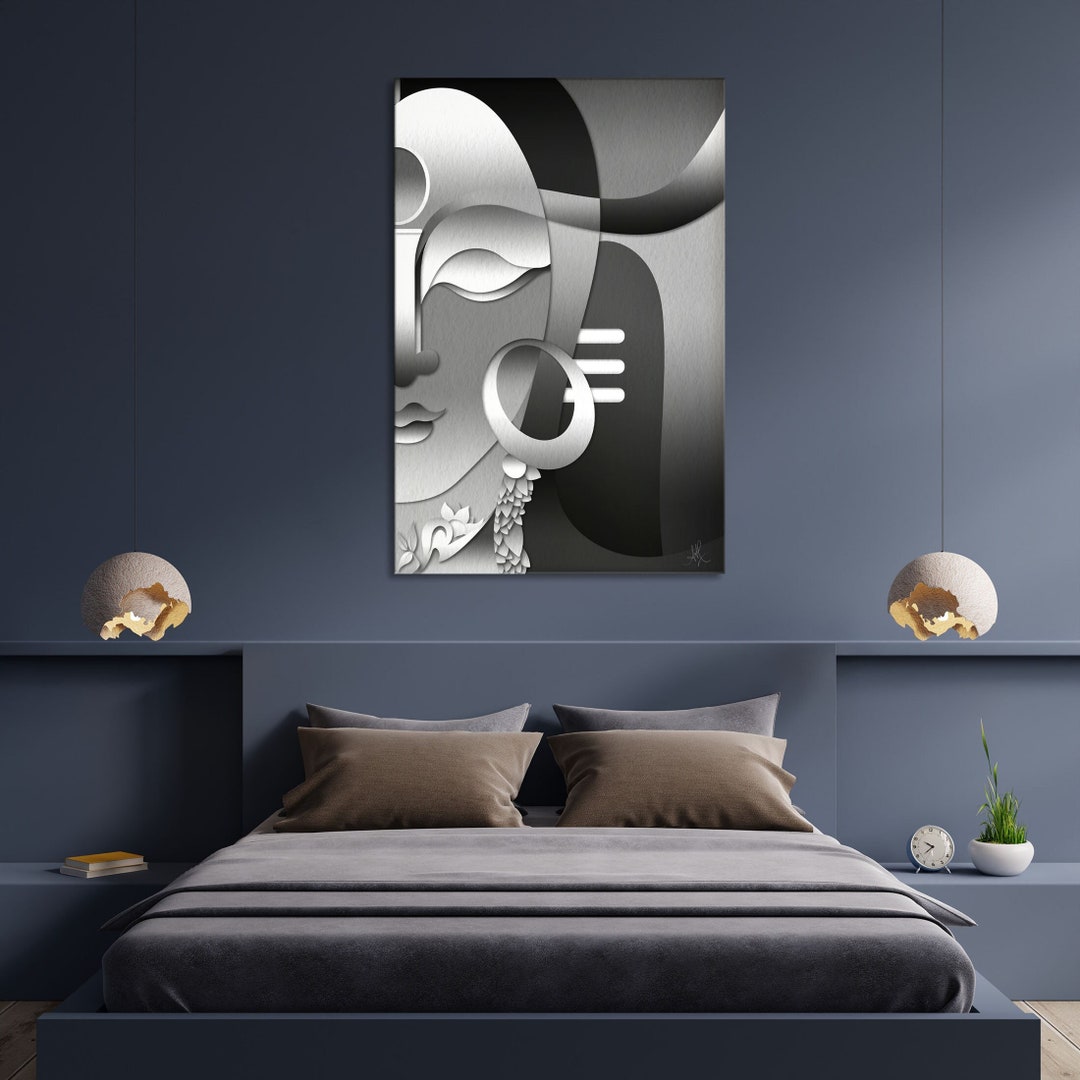 Shiva Linga and Parvati Wall Art - Hindu God Abstract Digital Painting ...