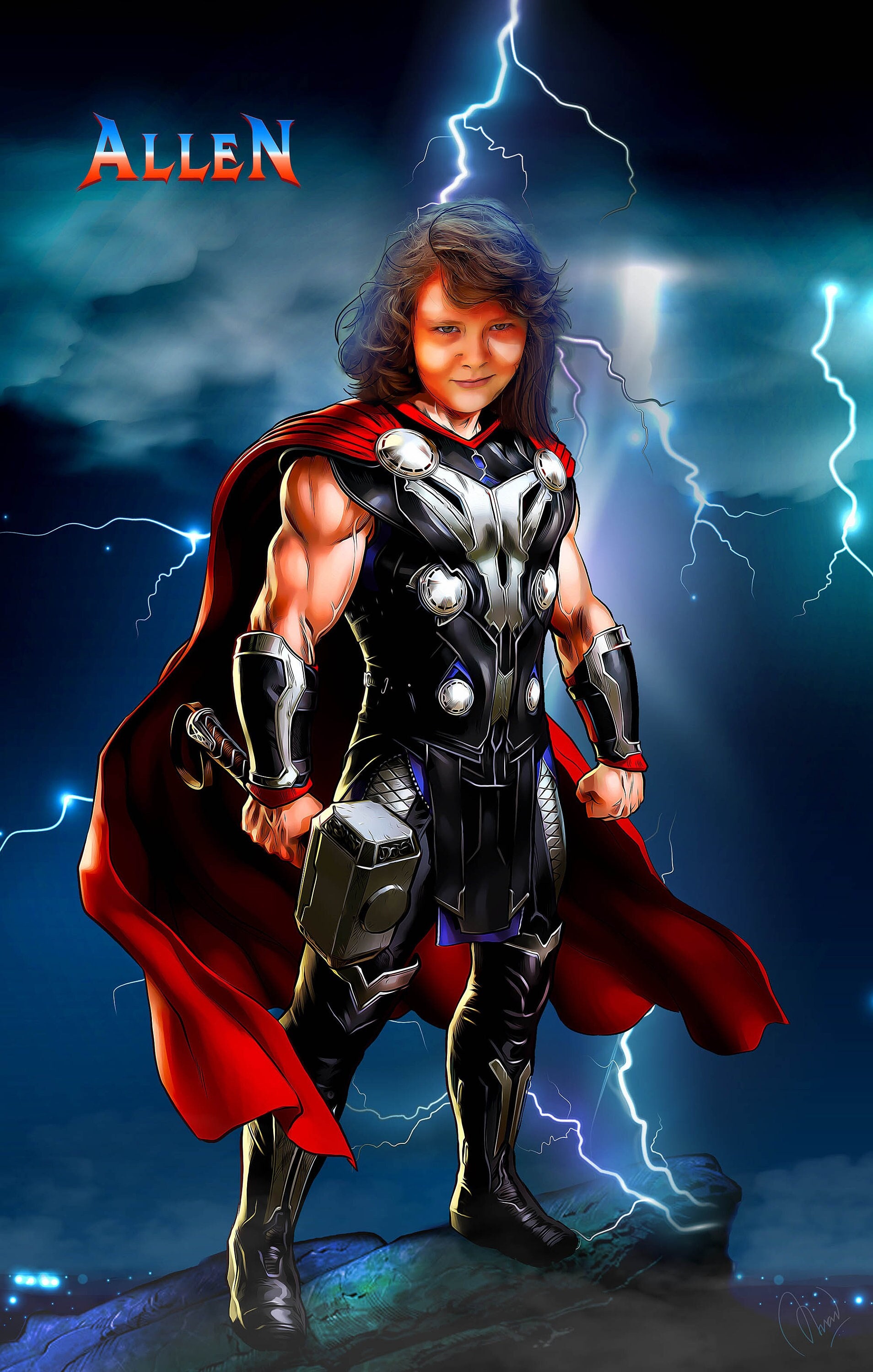 Superhero Portrait From Your Photo, Custom Family Superhero Portrait ...