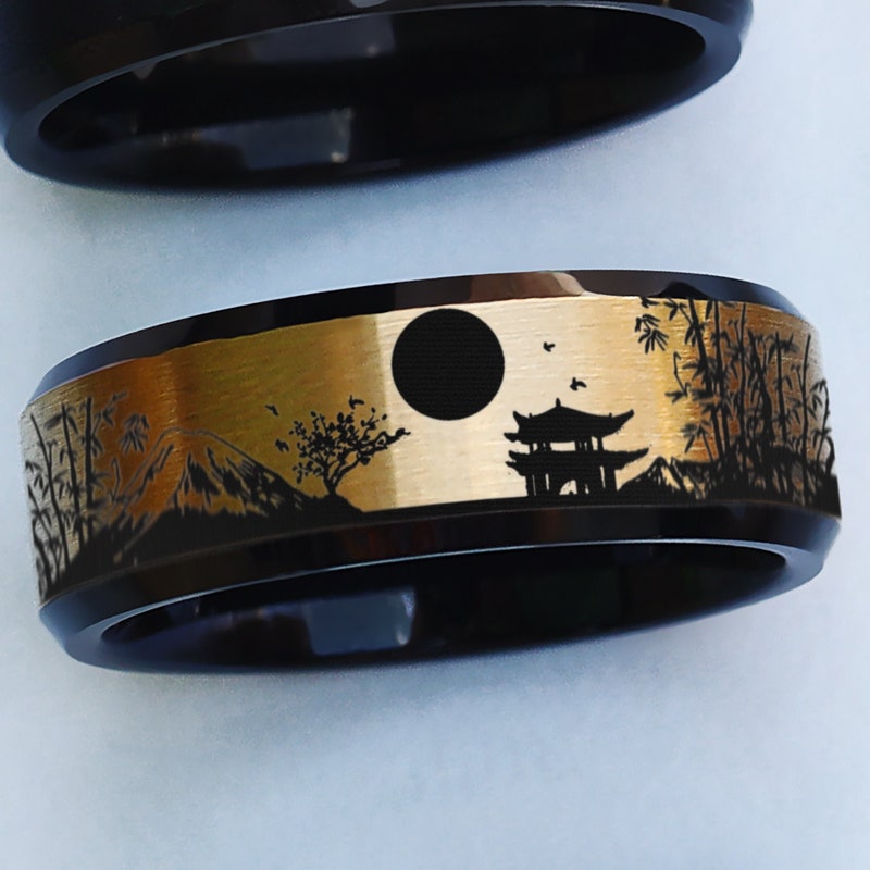 Red Mens Japanese Ring - Etsy