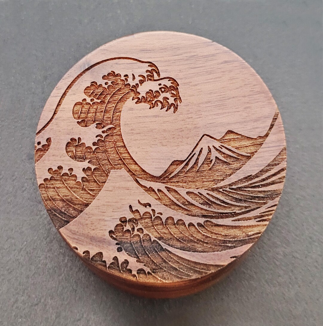 Hokusai the Great Wave of Kanagawa Ring Box, Great Wave Wedding Ring Box, Kanagawa Oki Nami Ura ...