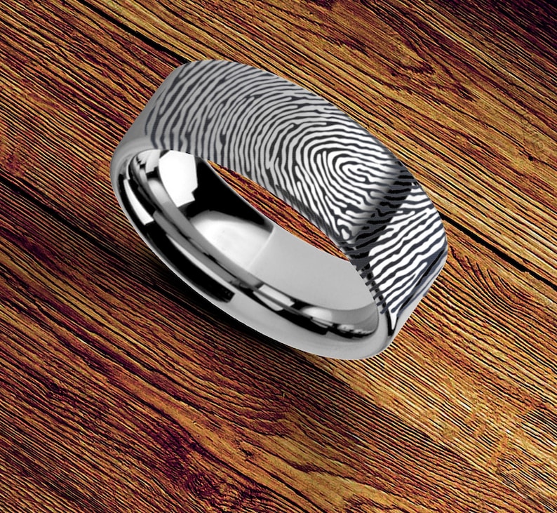 Actual Thumbprint Ring Fingerprint Ring Personalized Ring - Etsy