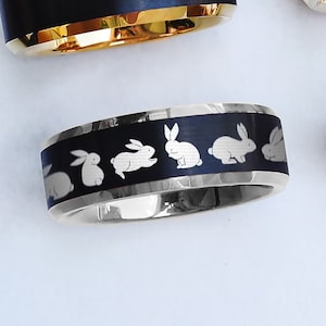 Engraved Rabbit Ring, Bunny Ring, Bunny Jewelry, Rabbit Jewelry, Bunny ...