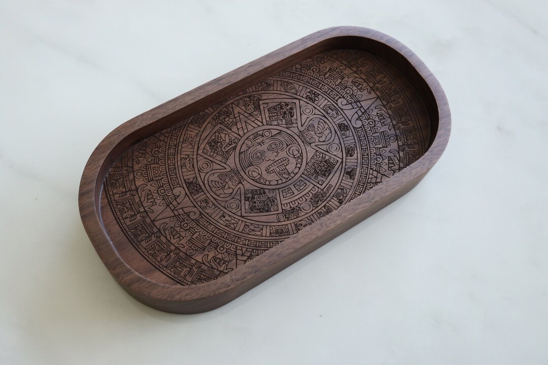 Engraved Aztec Calendar Pattern Ring Dish Aztec Tray Ancient - Etsy