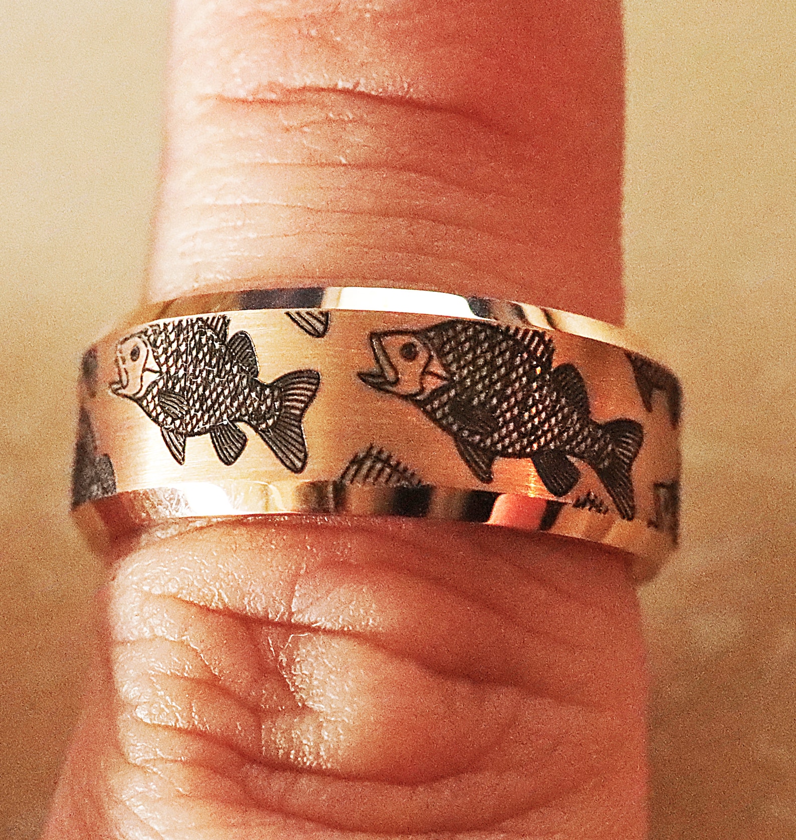 Engraved Black Tungsten Bass Fisherman Pattern Wedding Band Ring ...