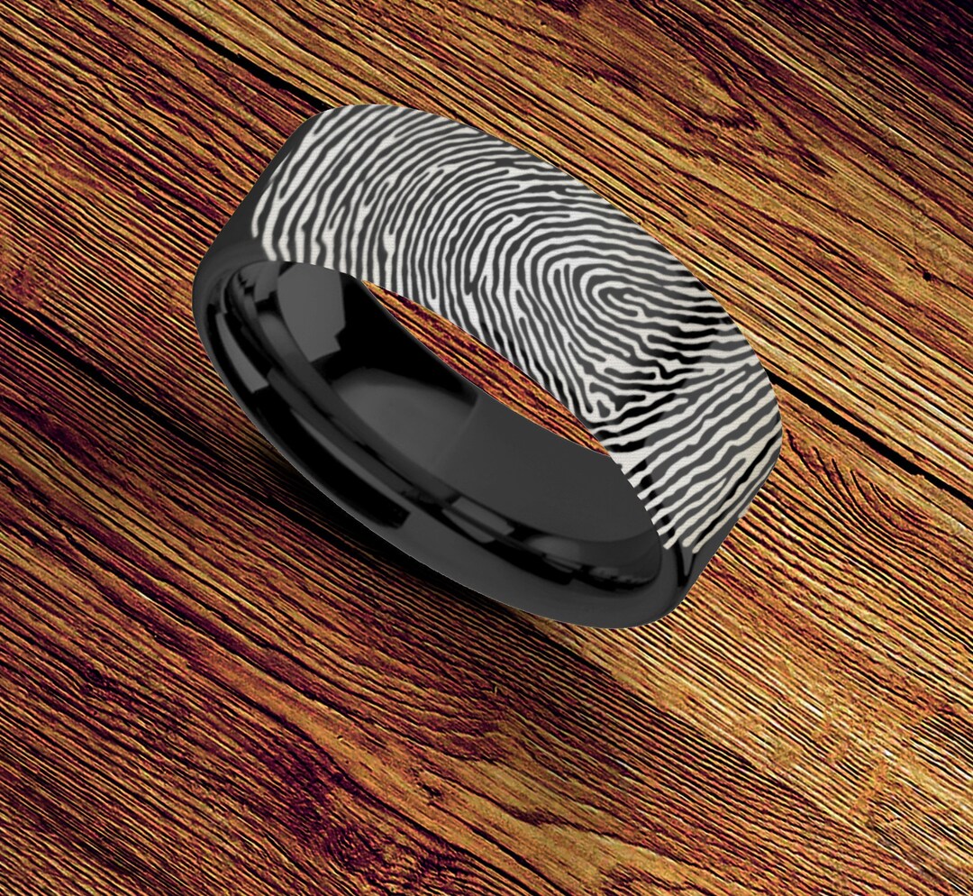 Actual Thumbprint Ring, Fingerprint Ring, Personalized Ring ...