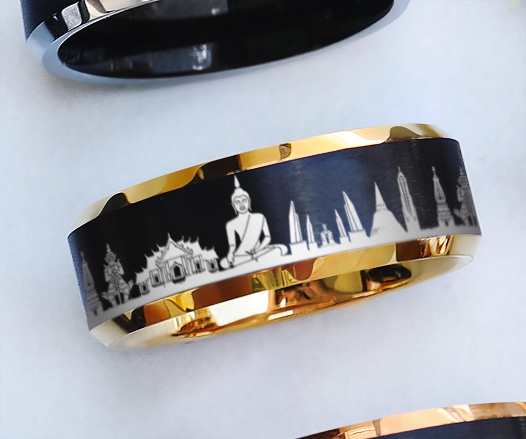 Engraved Thailand Ring, Thailand Wedding Ring, Thailand Ring, Thai ...