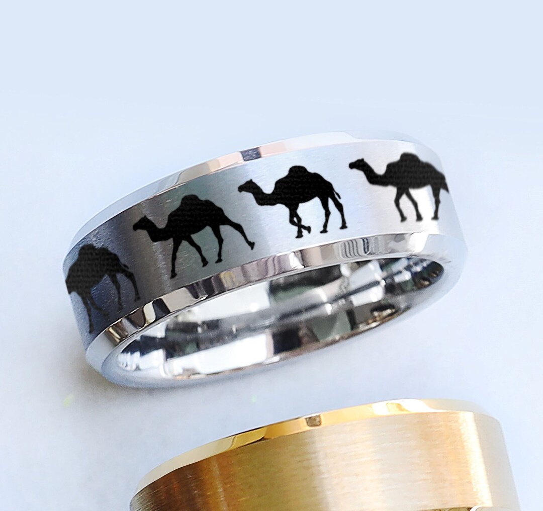 Engraved Camel Ring, Camel Ring, Camel Jewelry, Camel Jewelry, Mens ...