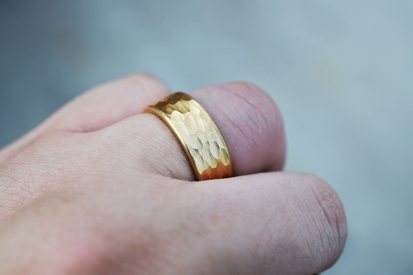 Personalized Hammered Tungsten Carbide Wedding Ring Hammered - Etsy