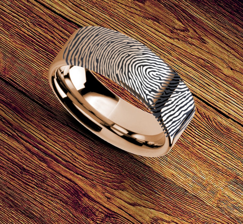 Actual Thumbprint Ring Fingerprint Ring Personalized Ring - Etsy