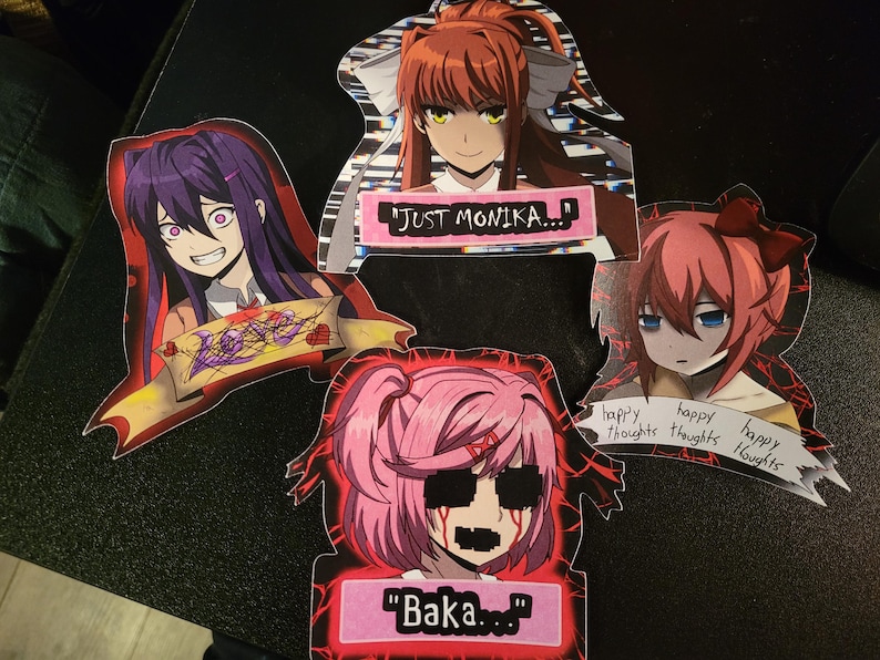 Doki Doki Literature Club Stickers/die Cut/matte - Etsy