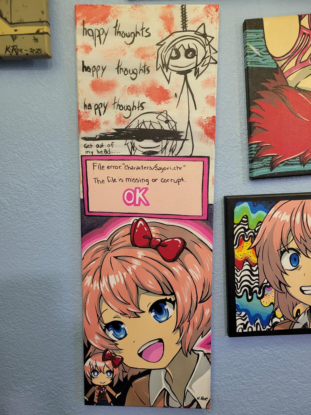 Hand Painted DDLC Sayori Painting (14in X 10in) - Etsy