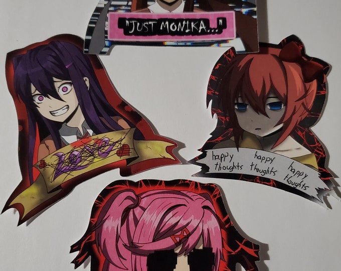 Doki Doki Literature Club Stickers/die Cut/matte - Etsy