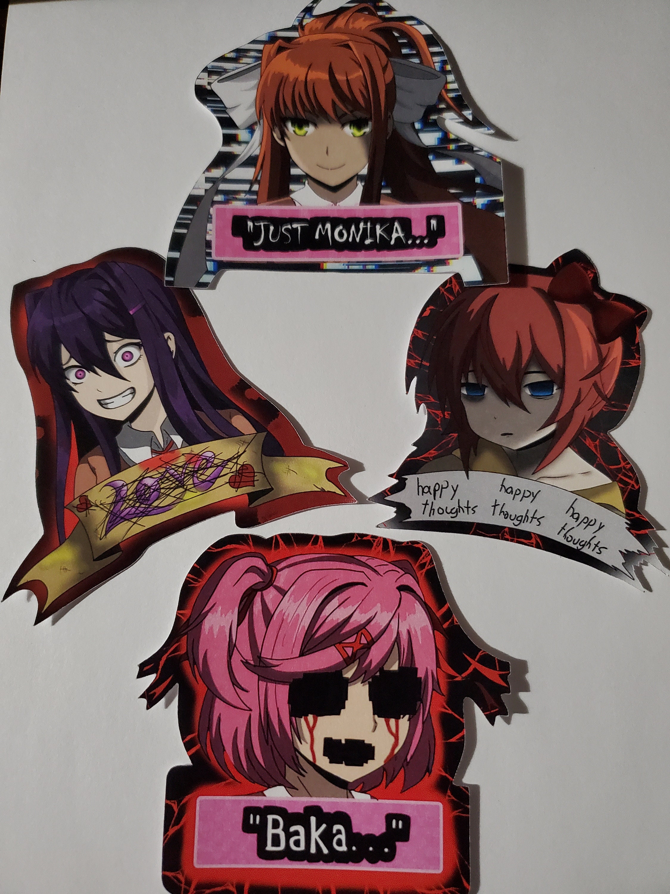 Doki Doki Literature Club Stickers/die Cut/matte - Etsy