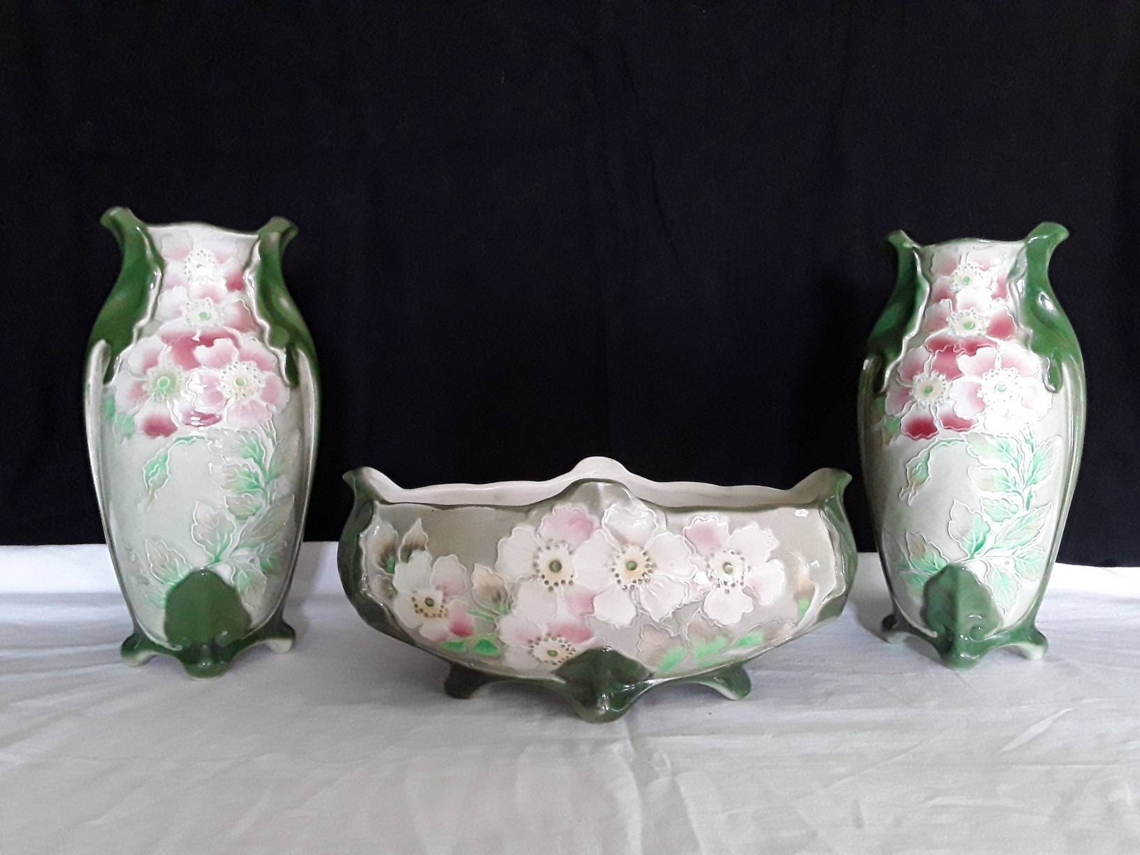 Saint-clément Art Nouveau Slip Planter and Vases - Etsy