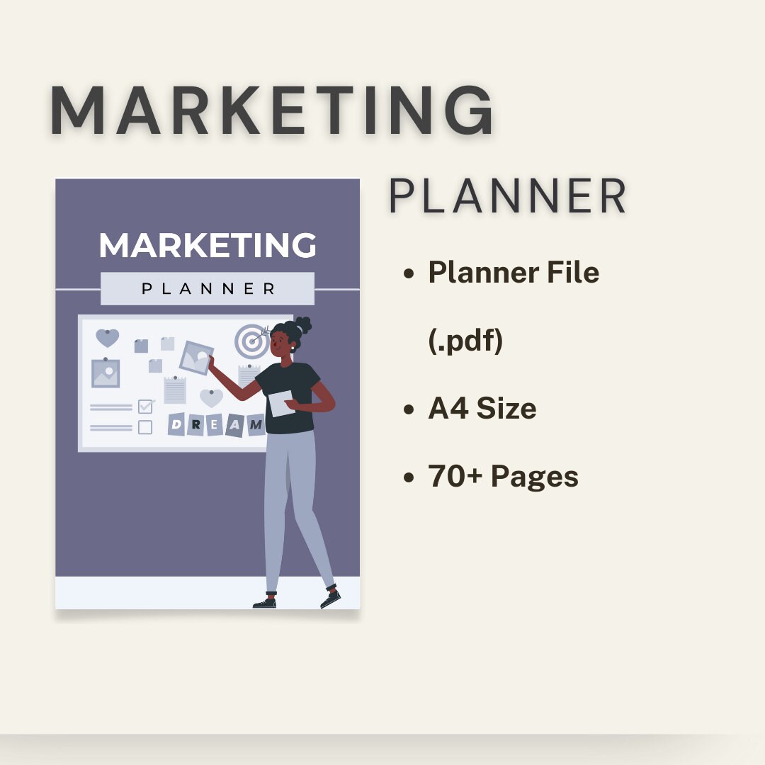 Marketing Planner Printable PDF A4 Size Resellable PLR - Etsy