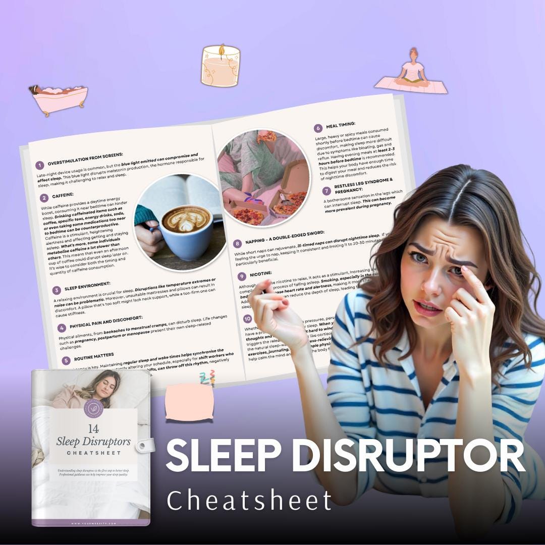 Sleep Disruptor Cheatsheet - Canva Template - Etsy