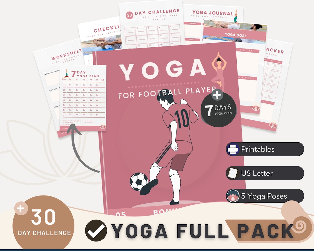 Yoga2025 for Football Player -printable Ebook+yoga Plan-yoga Journal ...