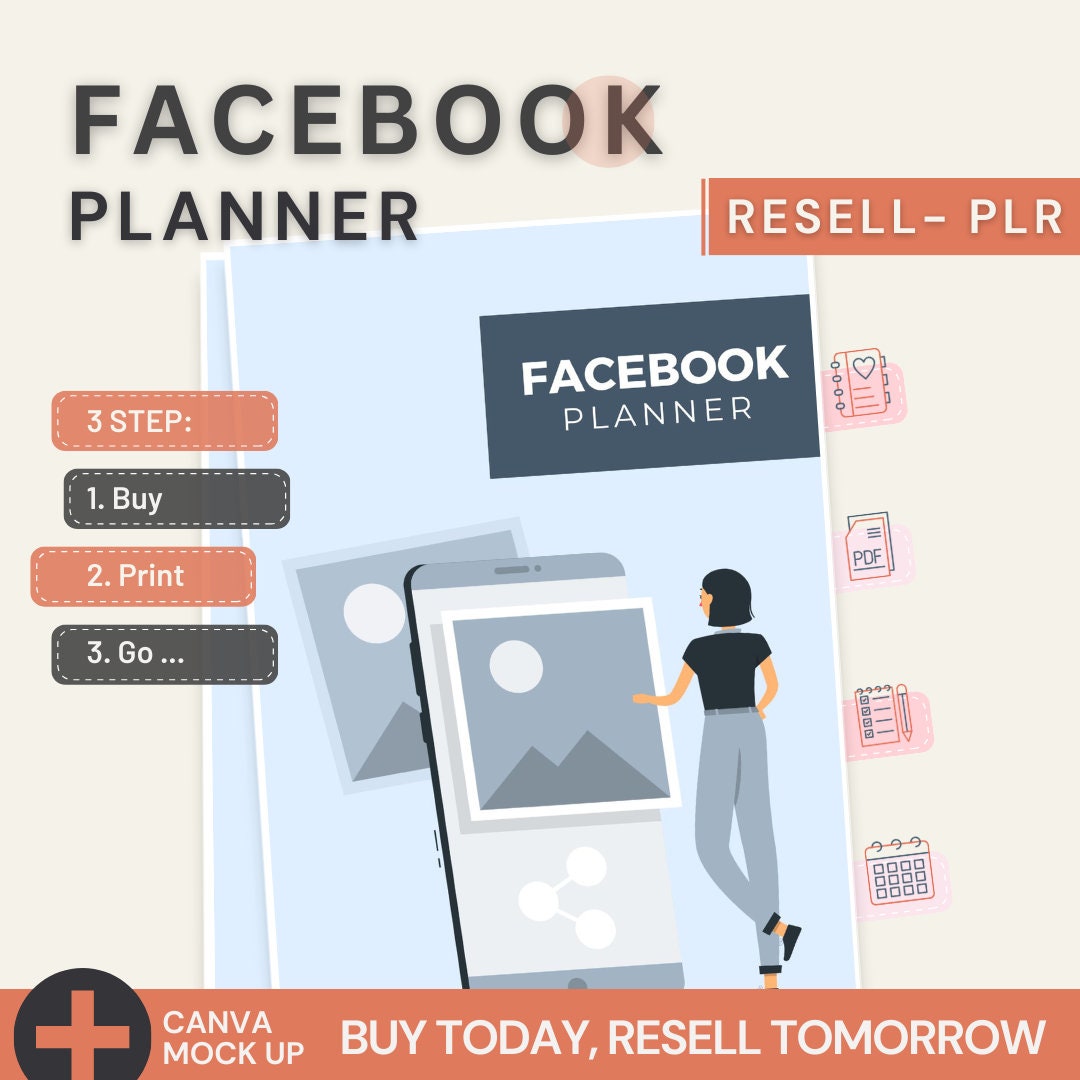Facebook Planner 2024 Printable PDF A4 Size Resellable PLR - Etsy