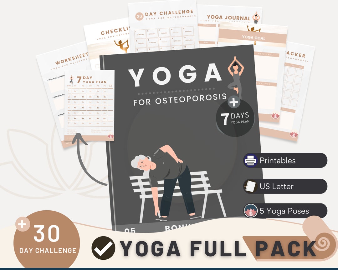 Yoga2025 for Osteoporosis | Printable Ebook + Yoga Plan-yoga Journal-yoga Tracker-yoga Worksheet ...
