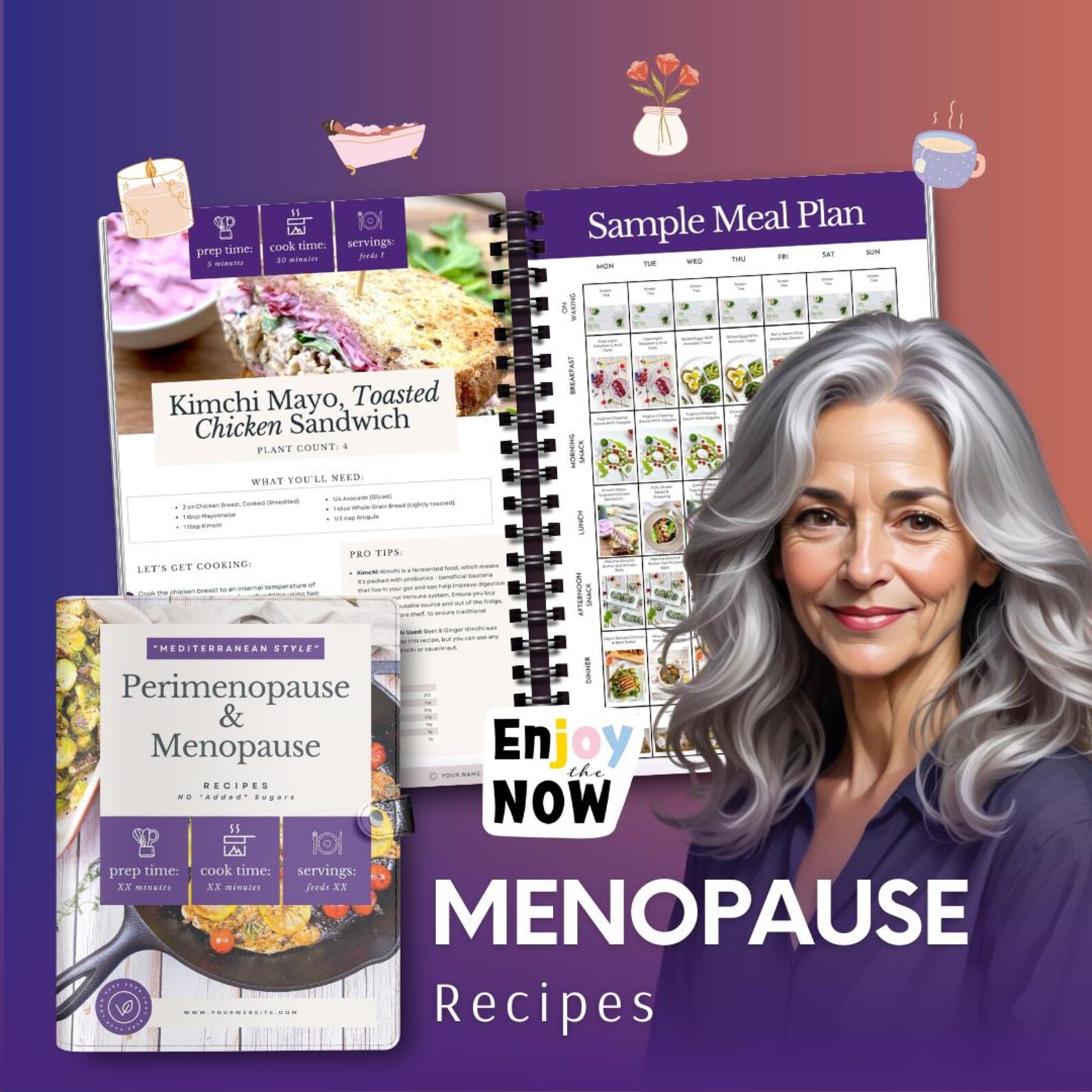 Menopause Recipes With Meal Plan-canva Template: Perimenopause - Etsy
