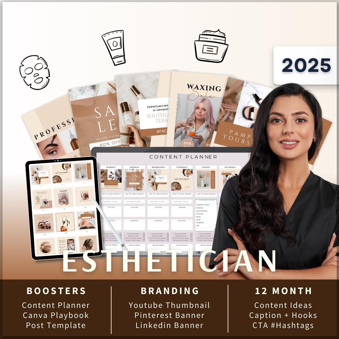 Esthetician-dermatologist Bundle2025 - Canva Template-instagram Post ...
