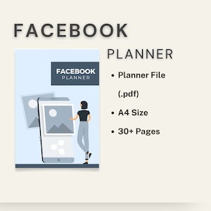 Facebook Planner 2024 Printable PDF A4 Size Resellable PLR - Etsy
