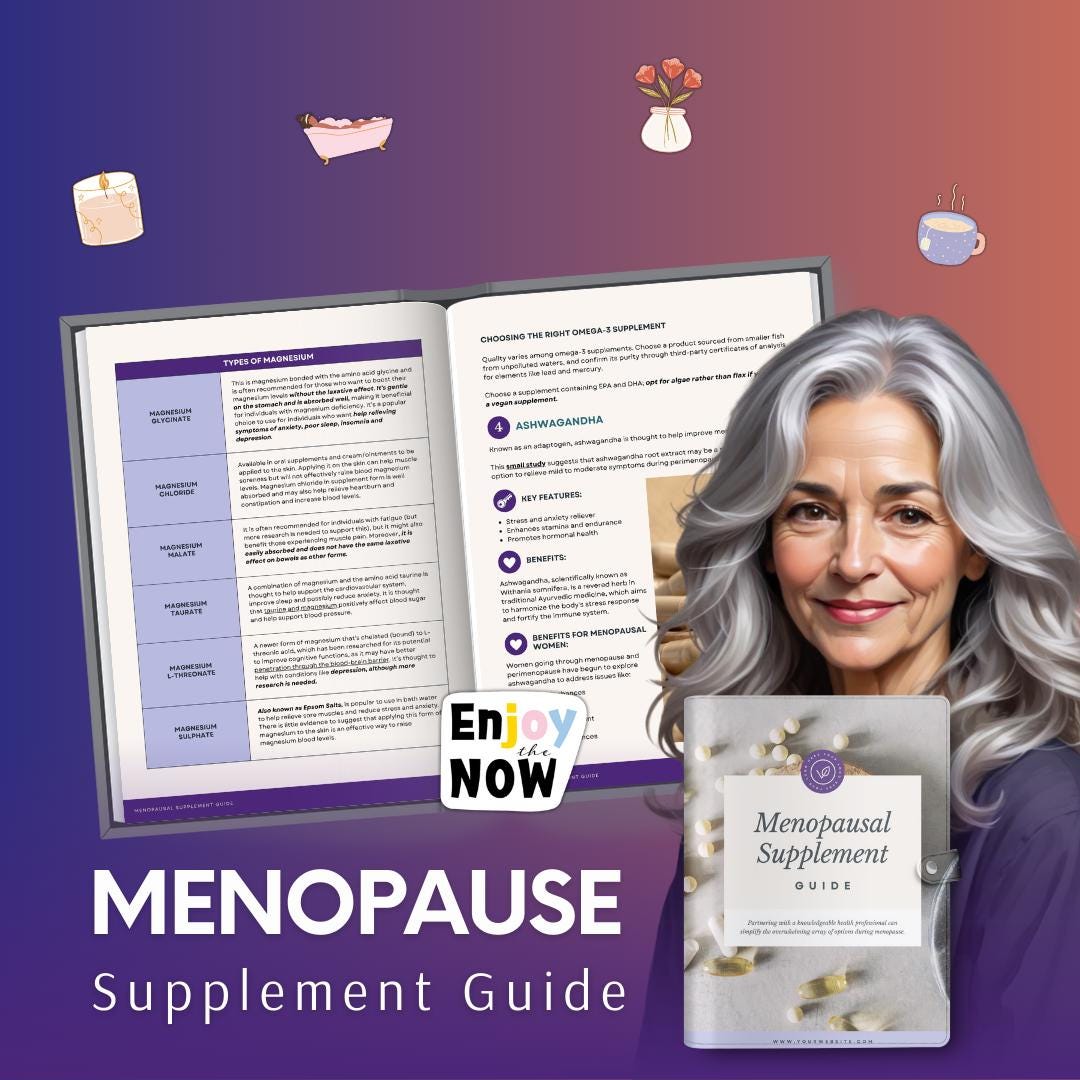 Menopause Supplement Guide-canva Template: Perimenopause-menopausal - Etsy