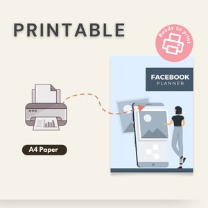 Facebook Planner 2024 Printable PDF A4 Size Resellable PLR - Etsy