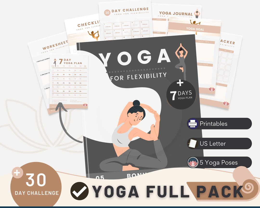 Yoga for Flexibility 2024 Printable Ebook Yoga Plan-yoga Journal-yoga ...