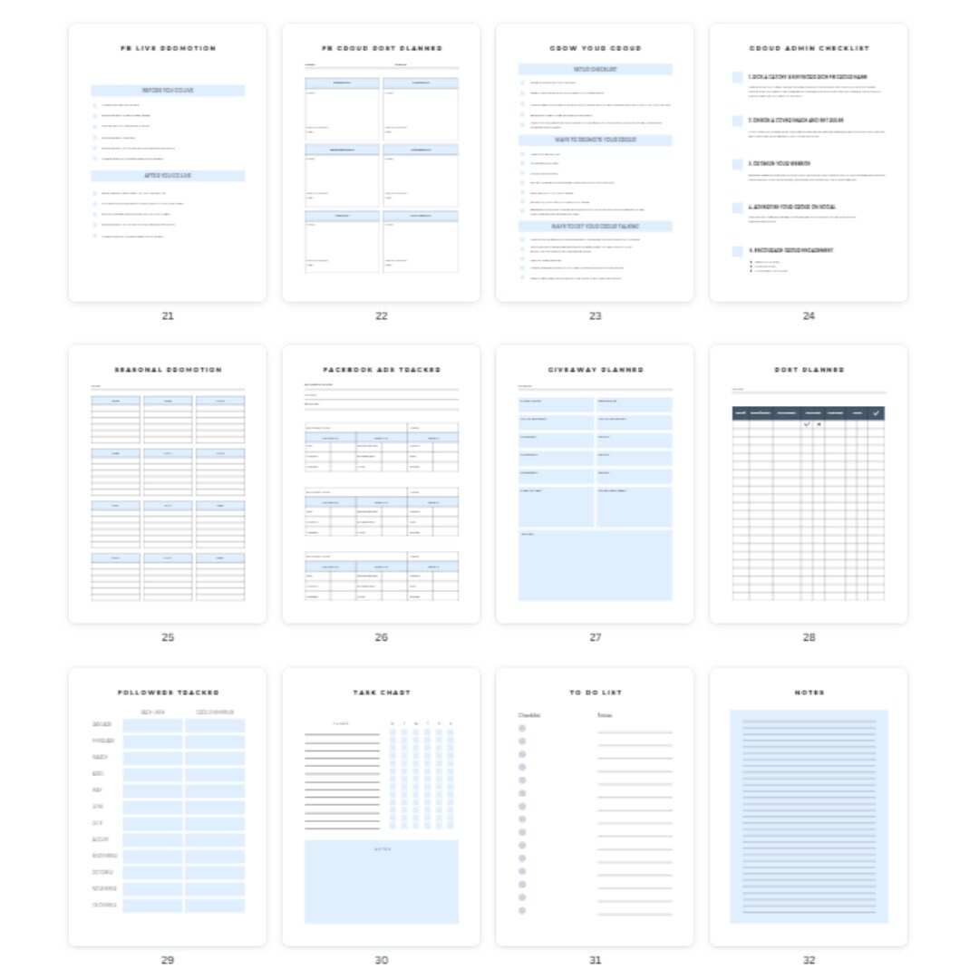 Facebook Planner 2024 Printable PDF A4 Size Resellable PLR - Etsy