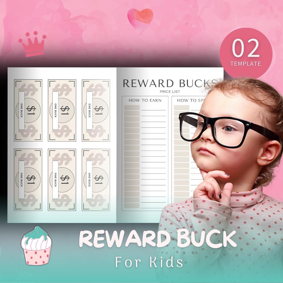 Kids Reward Buck-canva Template - Etsy