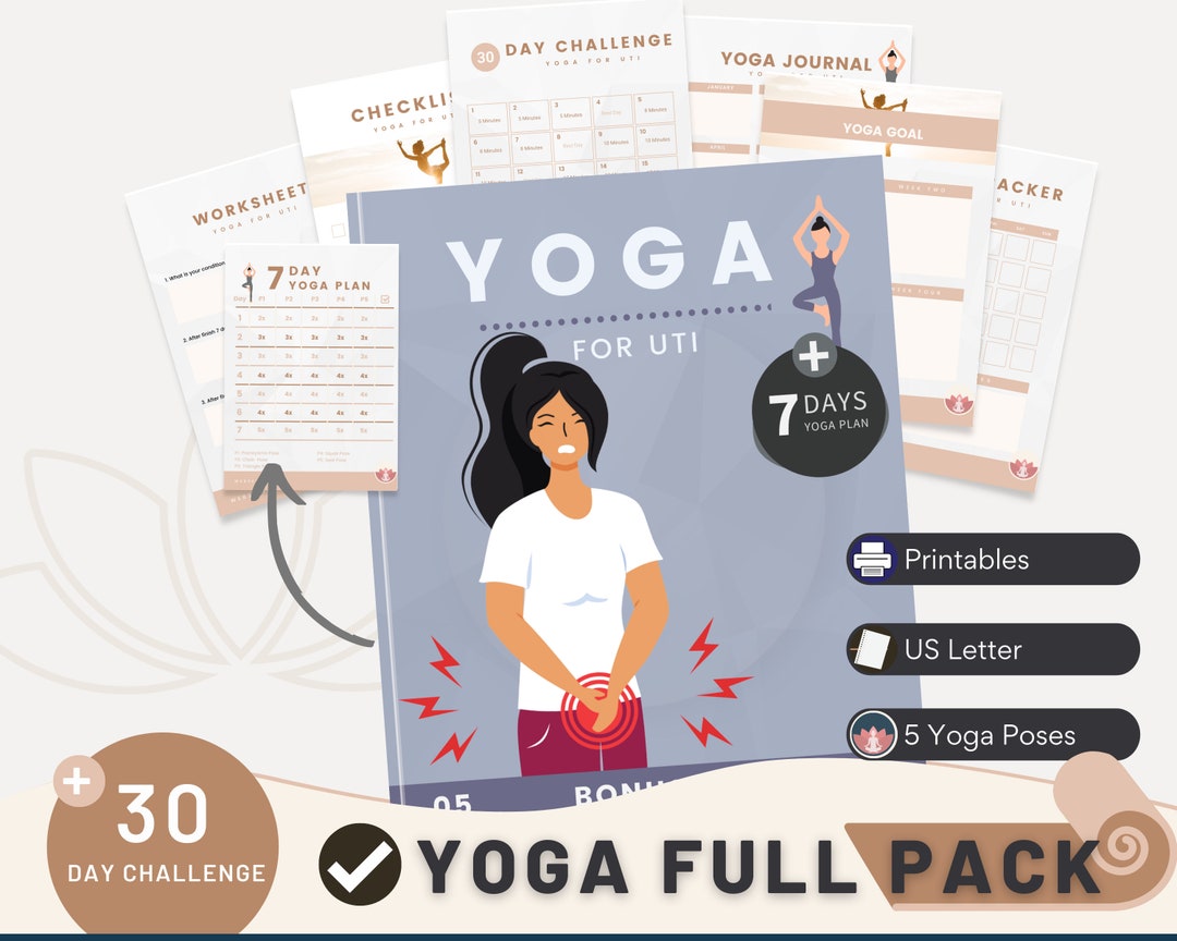 Yoga for UTI 2024 Printable Yoga Books Yoga Plan-yoga Journal-yoga Tracker-yoga Worksheet-yoga ...