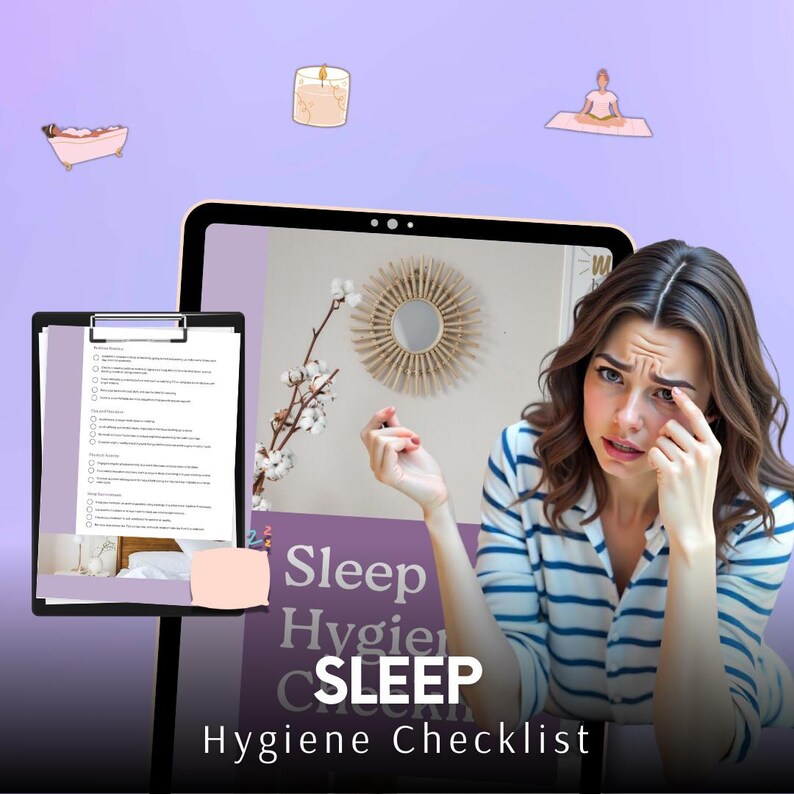 Sleep Hygiene Checklist - Canva Template - Etsy