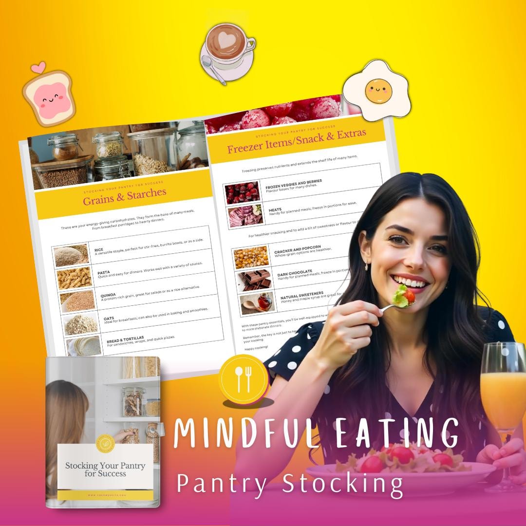 Pantry Stocking Guide-mindful Eating - Canva Template - Etsy