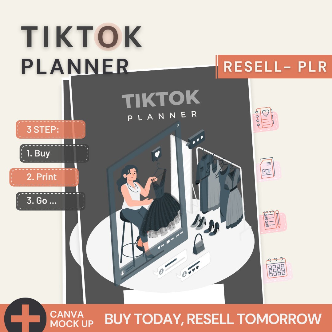 Tiktok Planner 2024 Printable PDF A4 Size Resellable PLR - Etsy