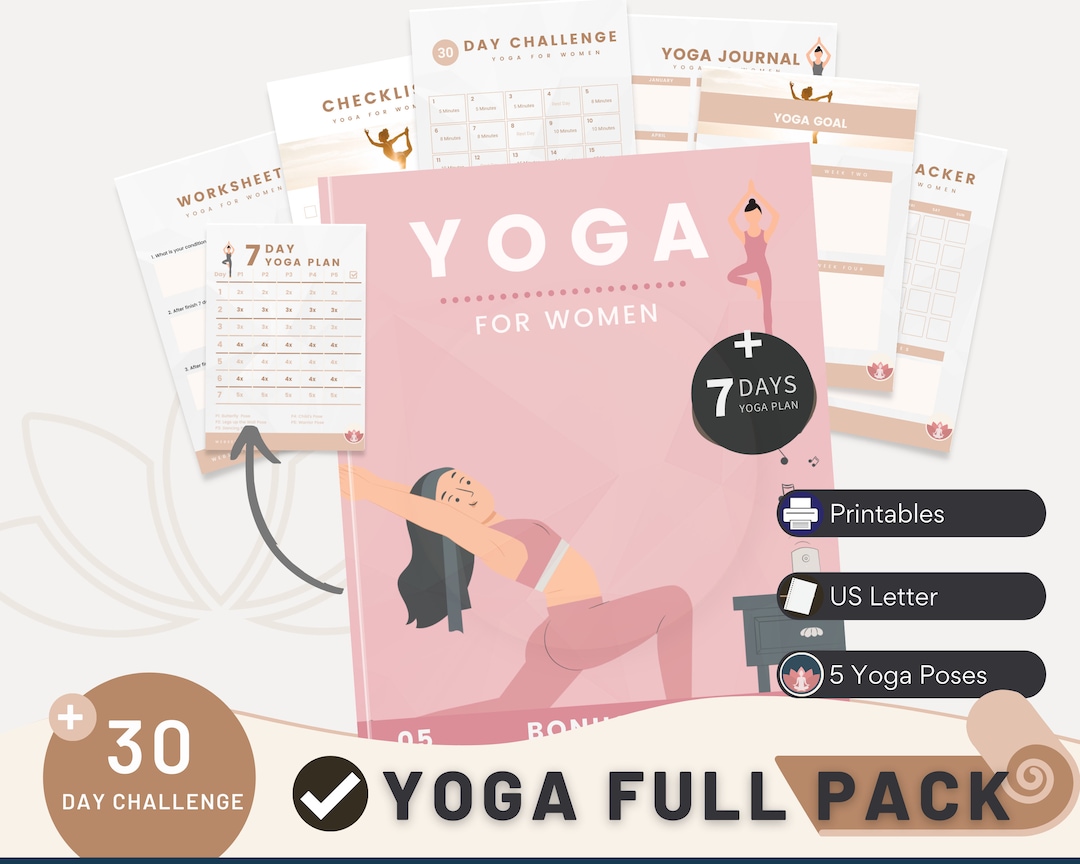 Yoga for Women 2024 Printable Ebook Yoga Plan-yoga Journal-yoga Tracker ...