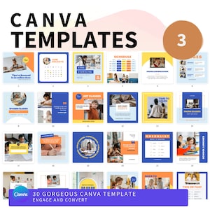 Online Tutor 3 in 1 Bundle 2024 Canva Template-post Ideas-planner ...