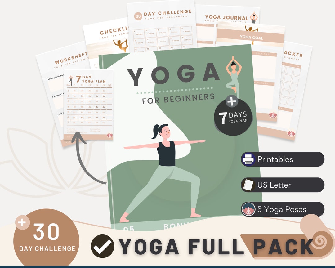 Yoga for Beginners 2024 Printable Ebook Yoga Plan-yoga Journal-yoga ...
