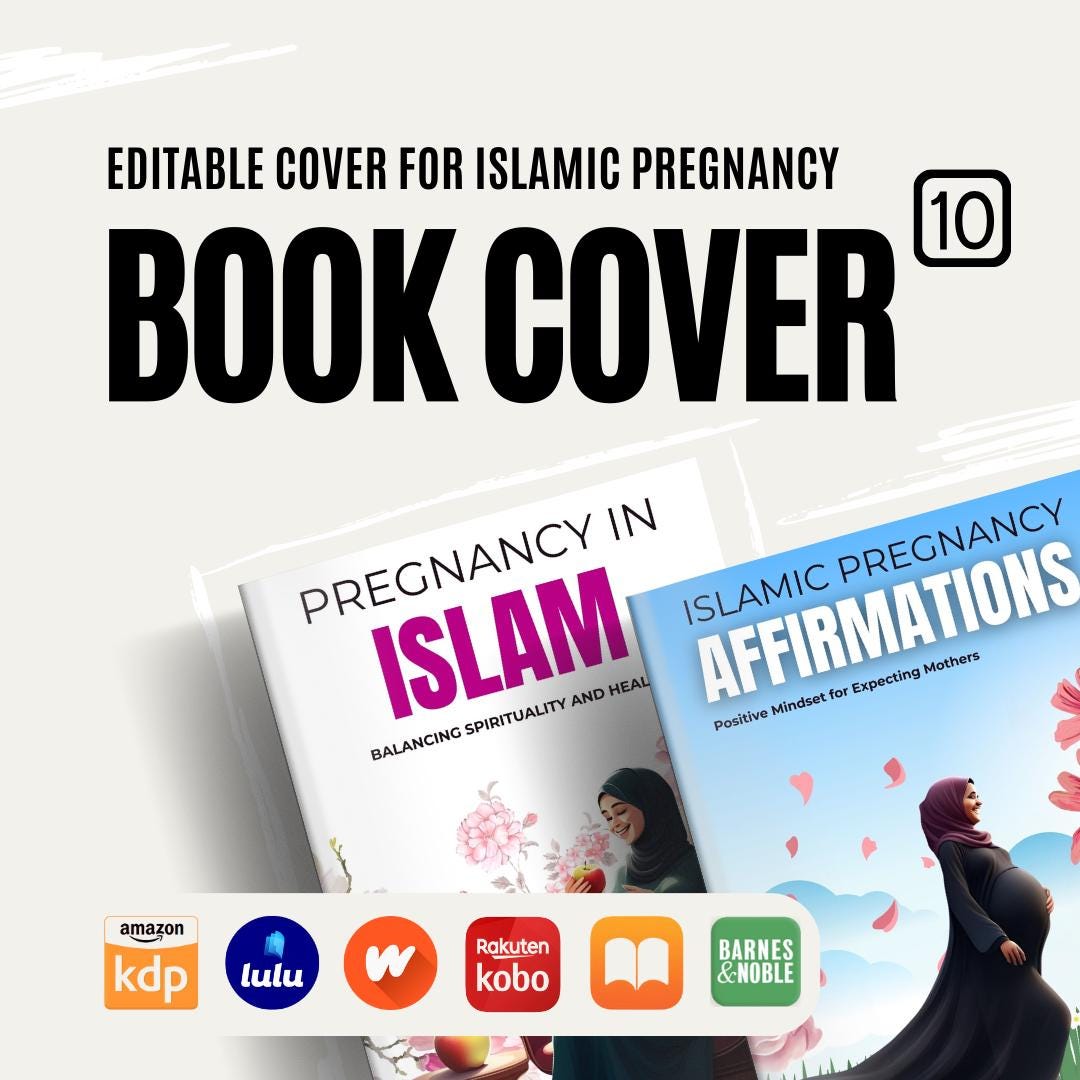 Book Cover for Islamic Pregnancy-canva Template Ebook Cover Design ...