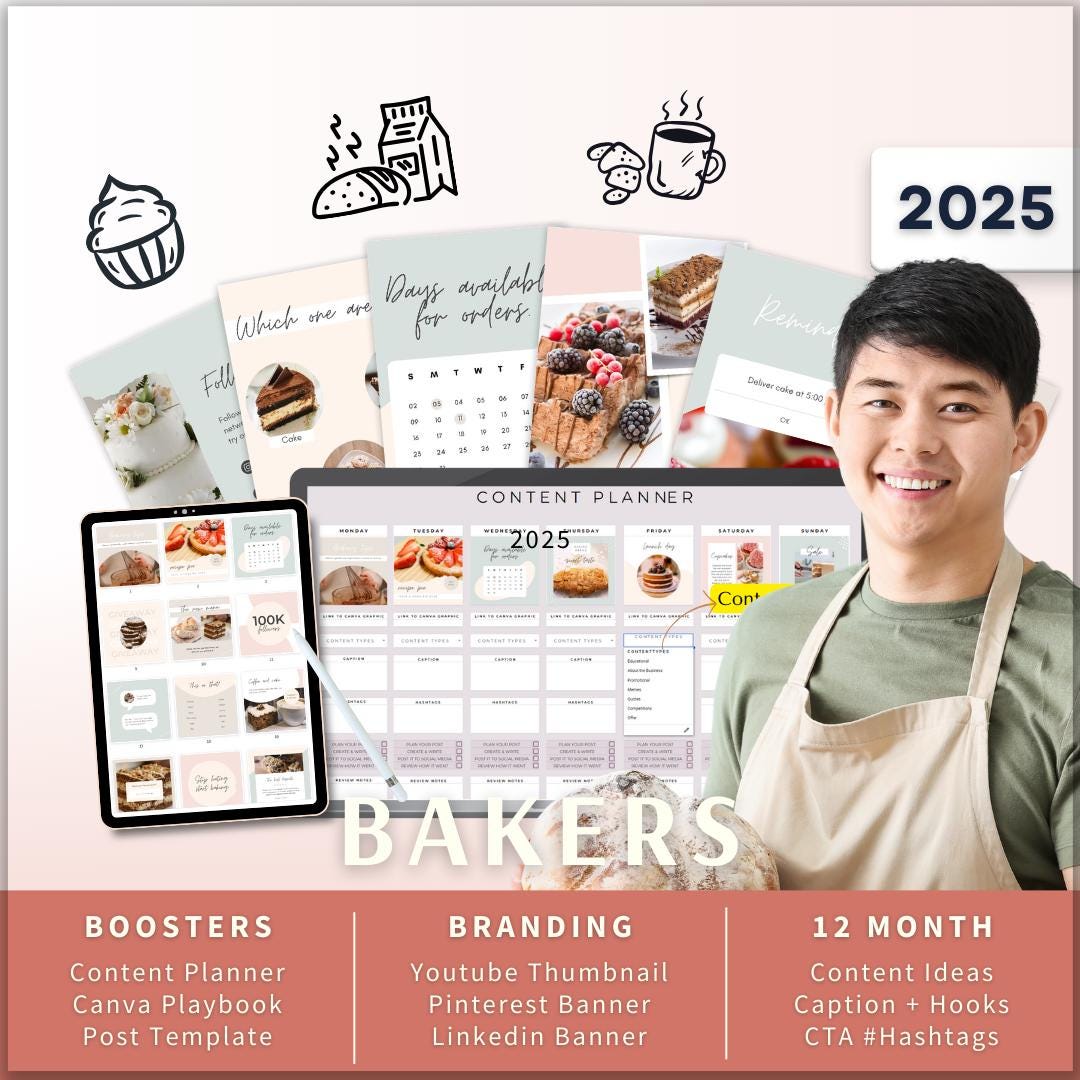 Bakers Bundle2025 - Canva Template-instagram Post Ideas-planner-home ...