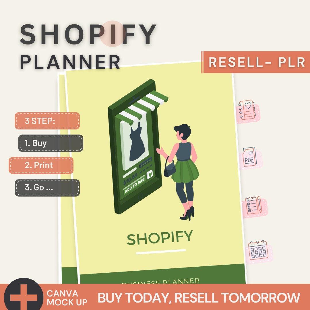 Shopify Planner 2024 Printable PDF A4 Size Resellable PLR - Etsy