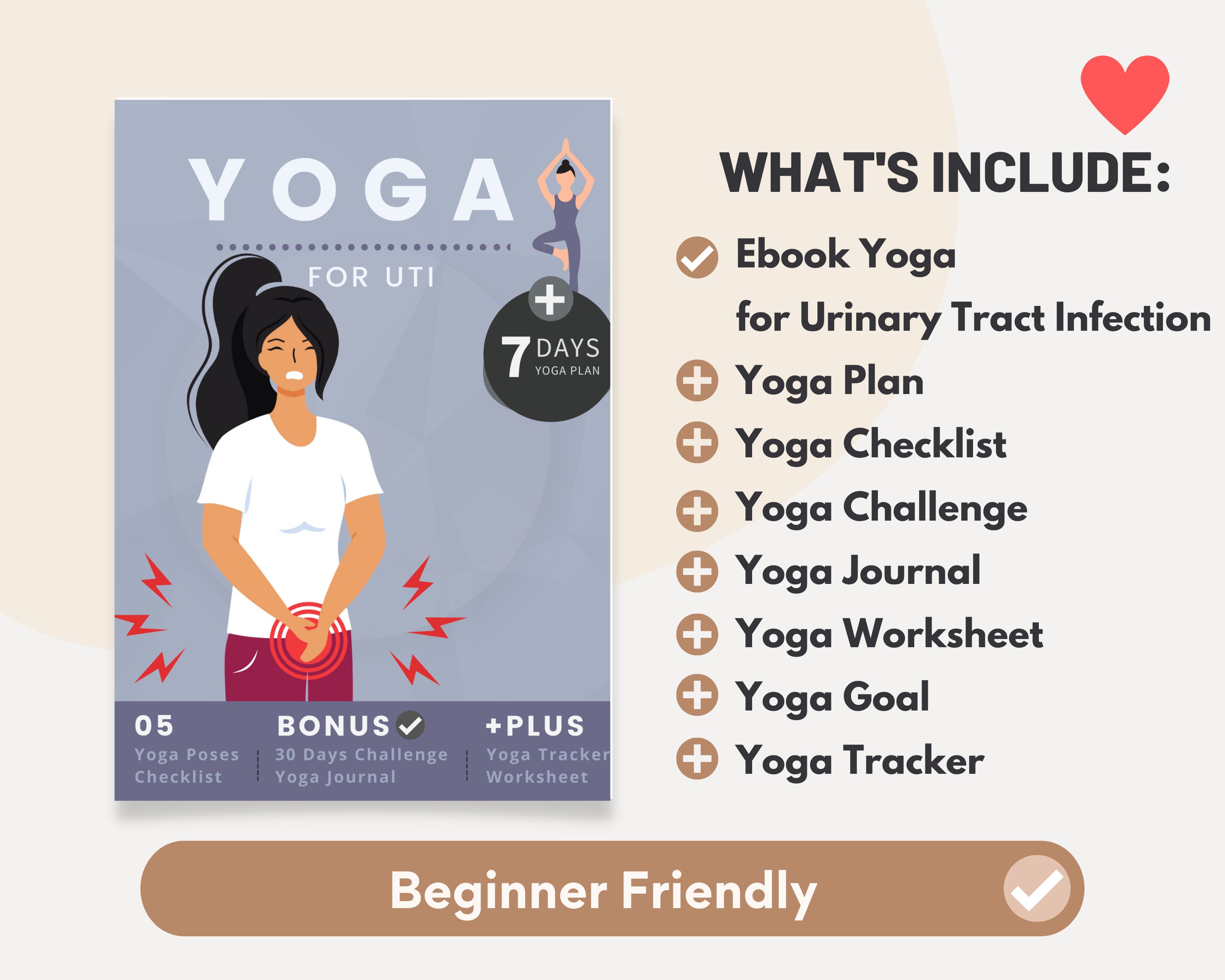 Yoga for UTI 2024 Printable Yoga Books Yoga Plan-yoga Journal-yoga ...