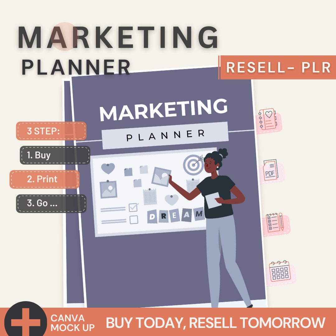 Marketing Planner Printable PDF A4 Size Resellable PLR - Etsy