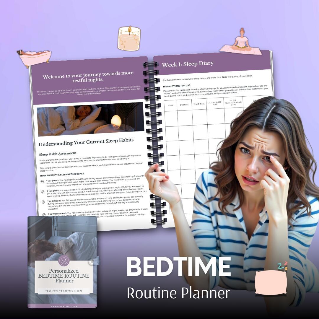 Bedtime Routine Planner - Canva Template - Etsy UK