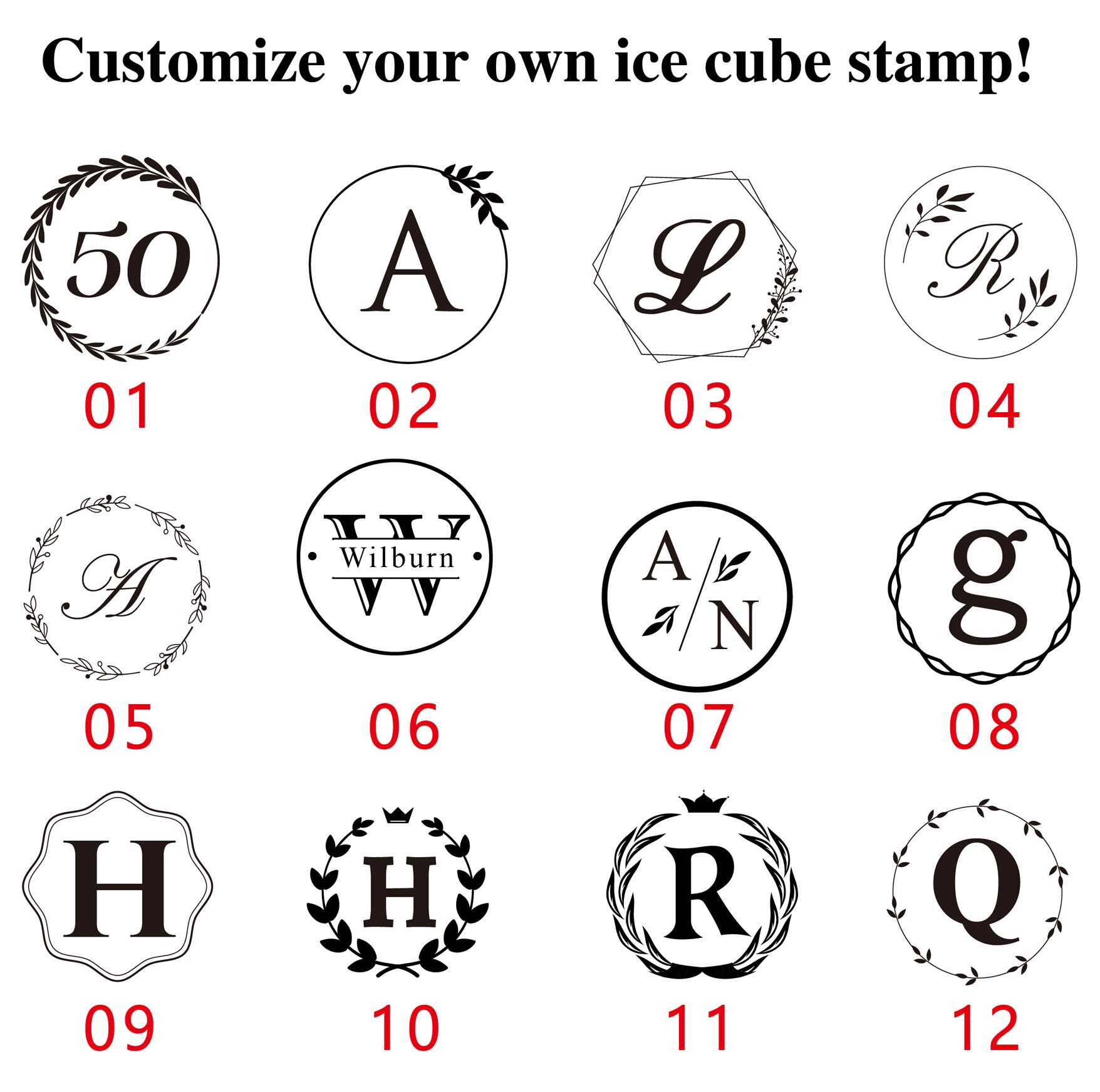 Custom Ice Cube Stamp Make Your Logo Ice Stamp, Custom Ice Cube Stamp ...
