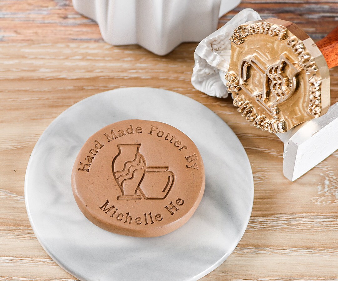 Ceramic Signature Stamp Logo,12mm Thick Brass Pottery Stamp,custom ...