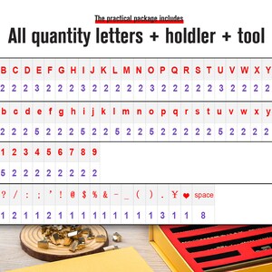 Custom Leather Alphabet Stamping, Custom Logo Gift Brass Letter Stamp ...